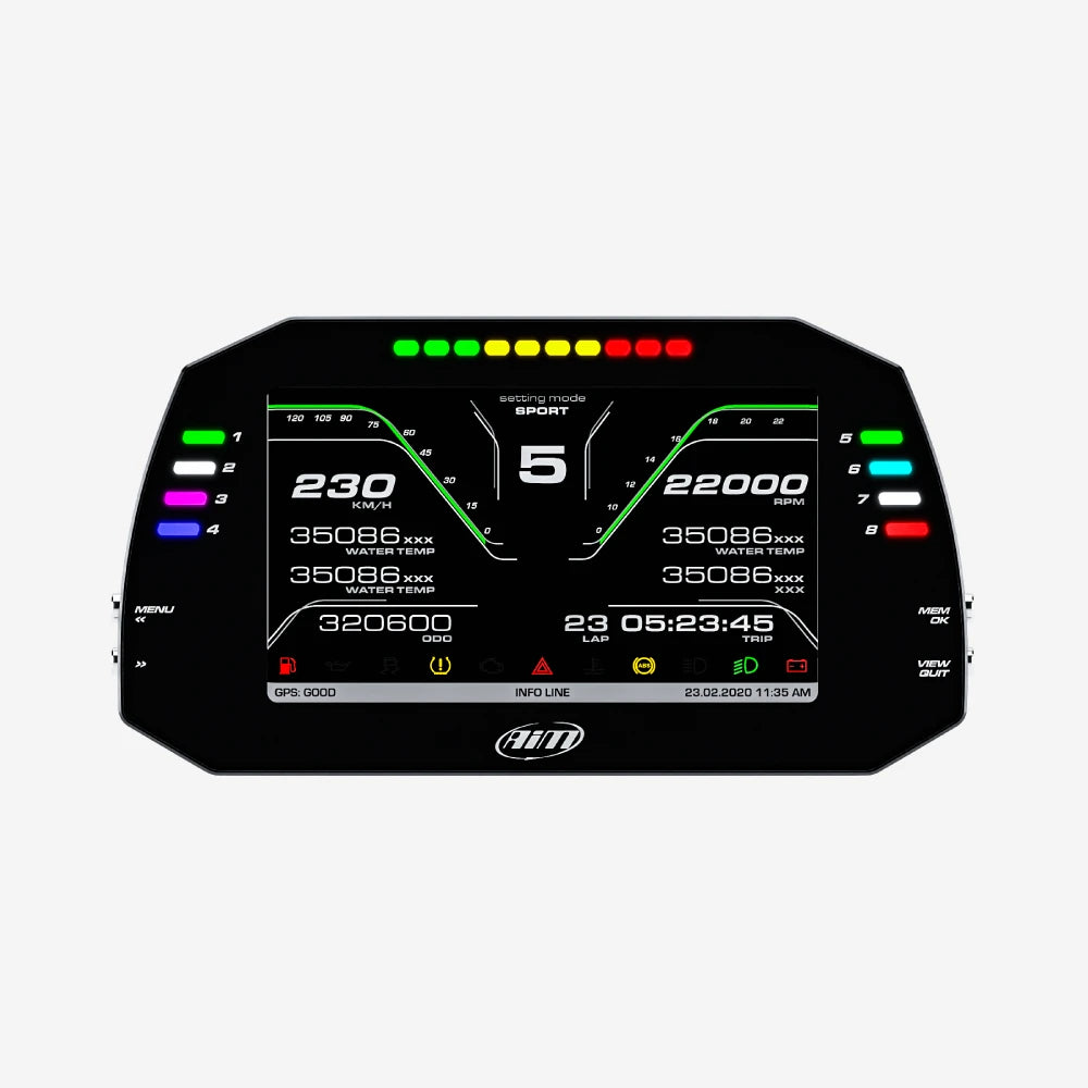 Aim MXG 1.3 7" TFT Powerboat Dash Display Logger | AimShop.com