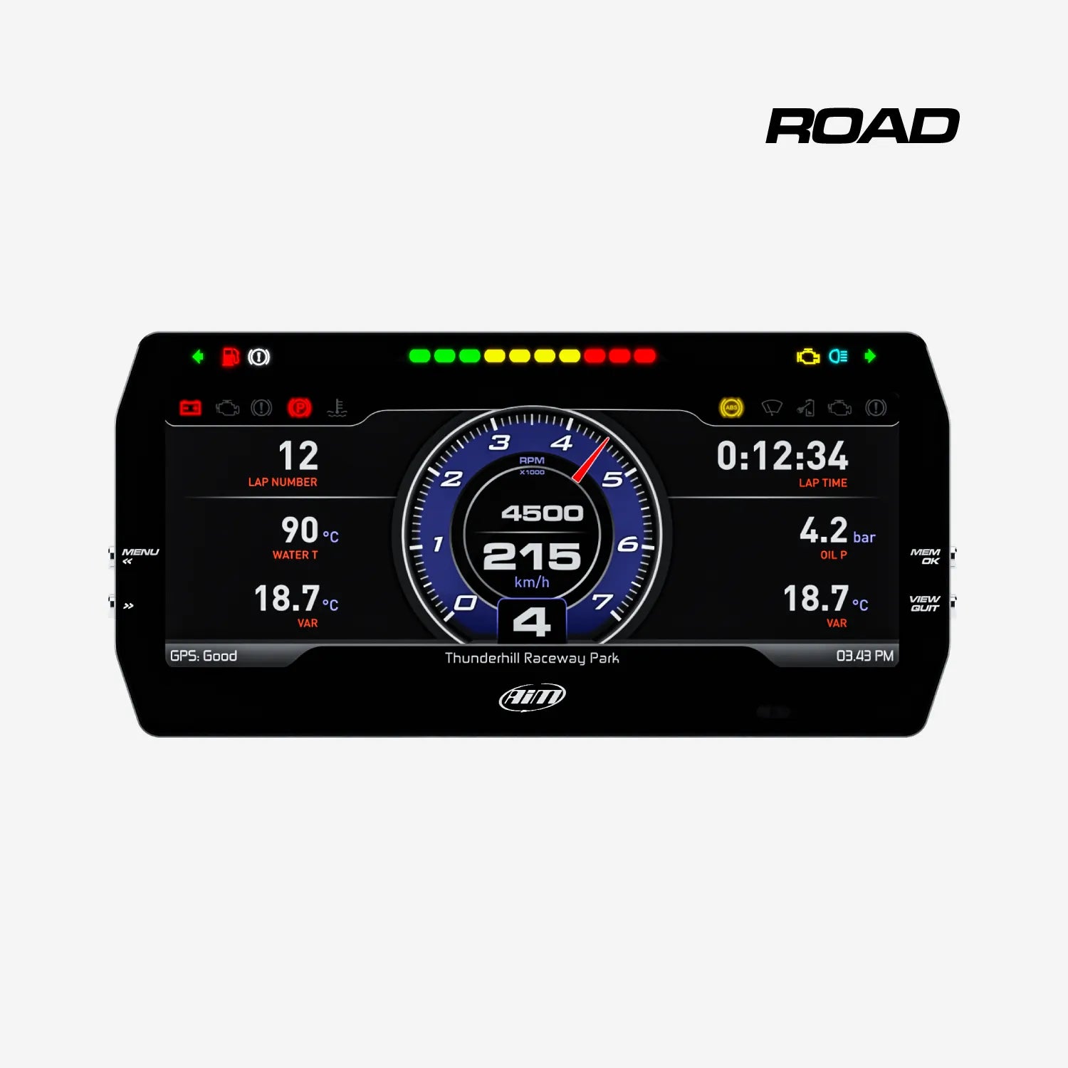 Aim MXT 1.3 Strada 10" TFT Car Dash Display with Road Icons | AimShop.com