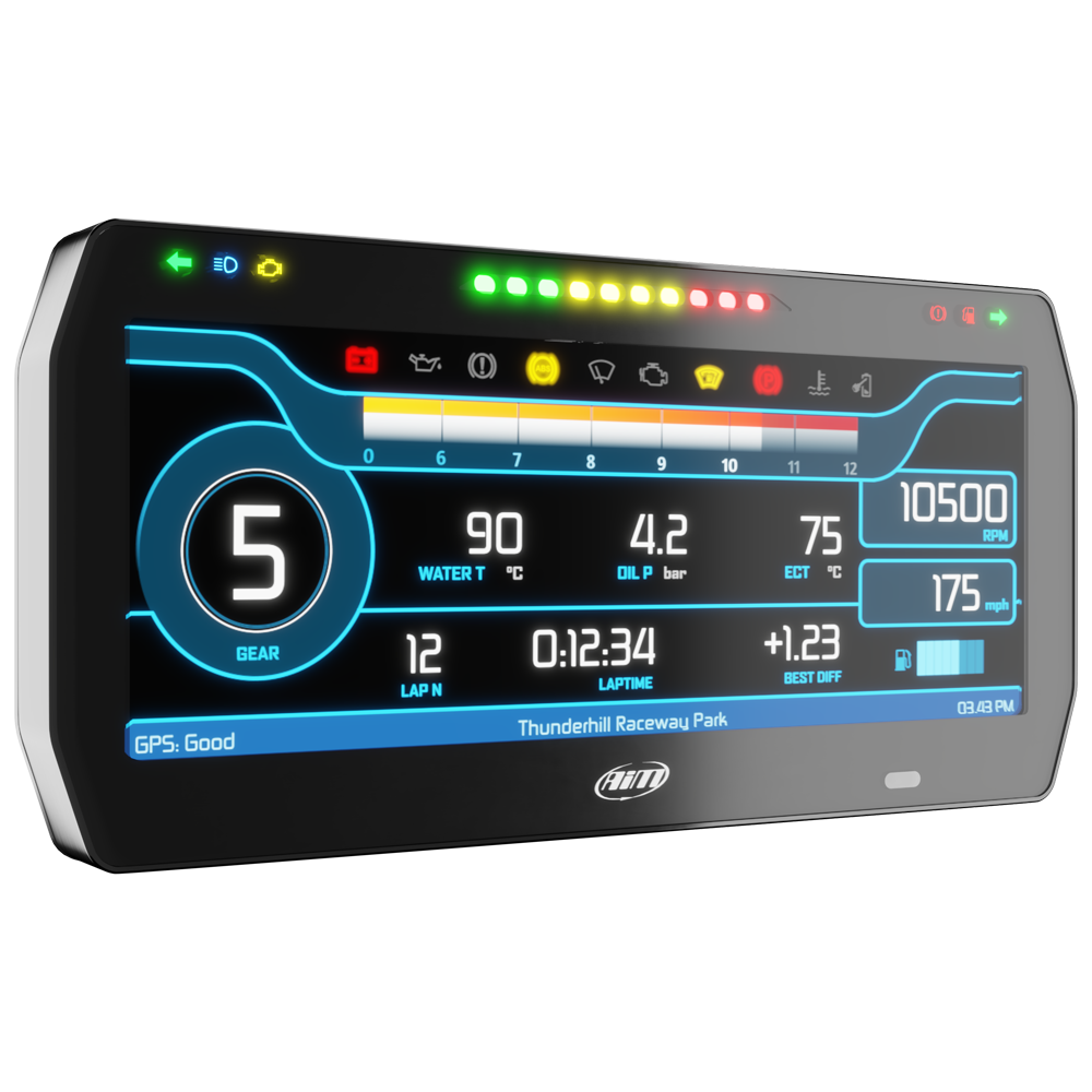 Aim 10" TFT Dash Display with Road Icons for PDM08/PDM32 | AimShop.com