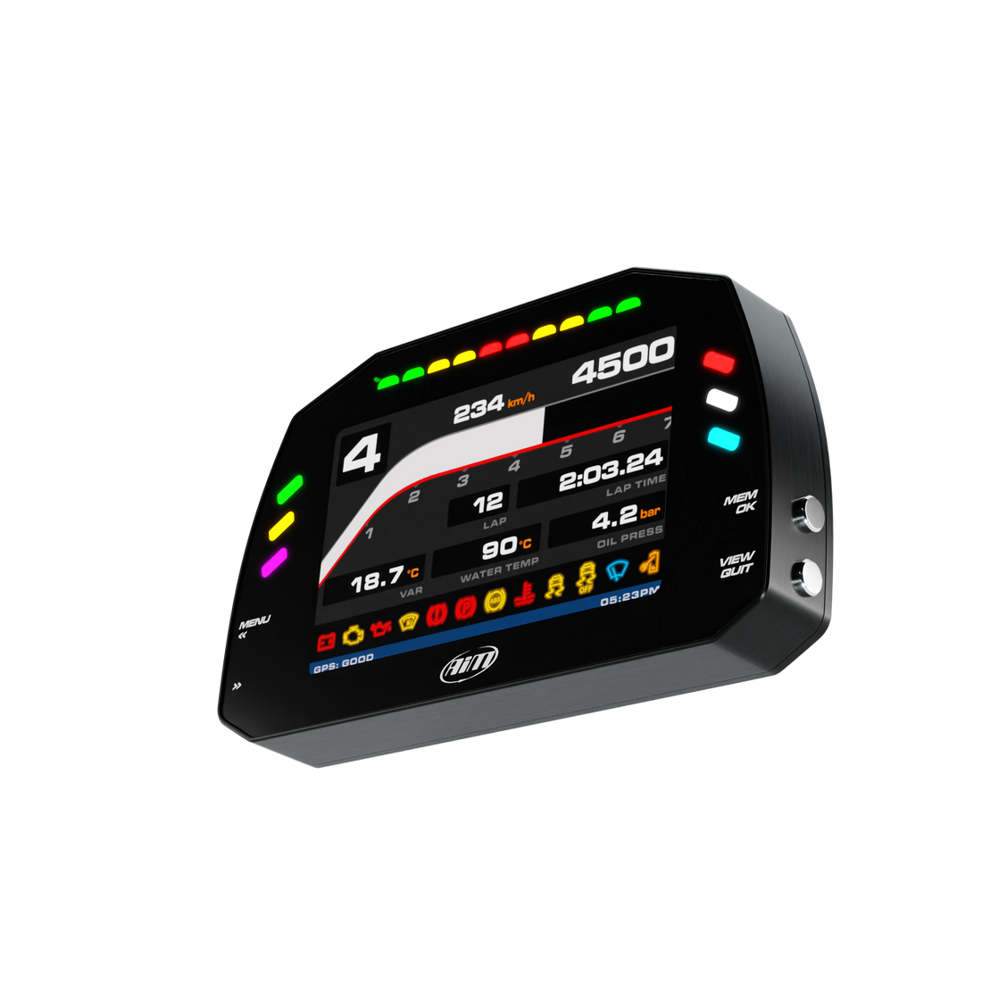 Aim 5" TFT Dash Display with Race Icons for PDM08/PDM32 | AimShop.com