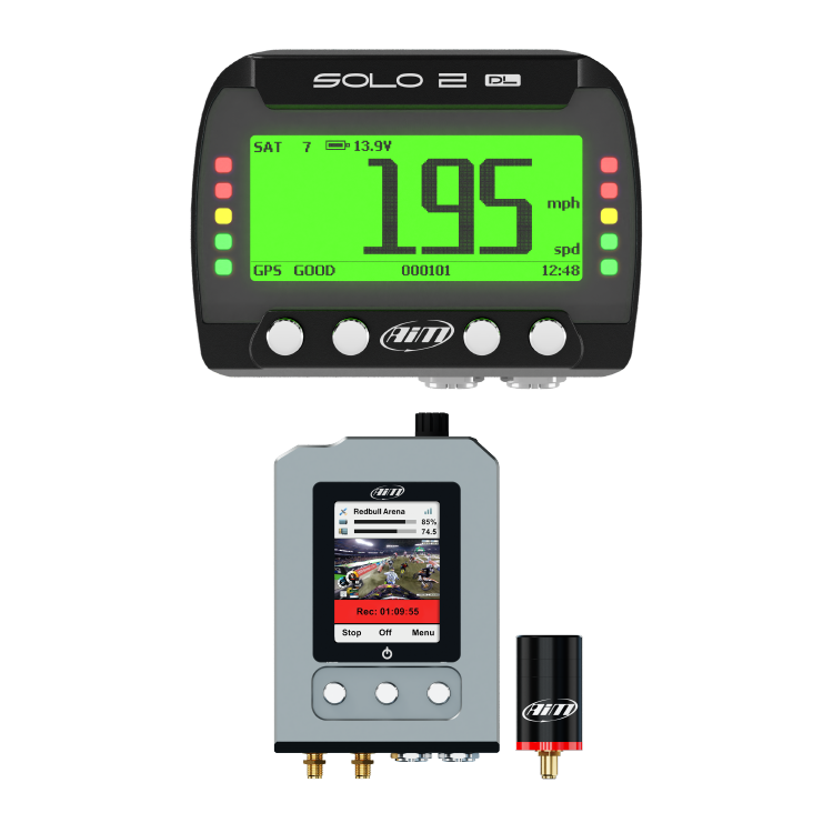 Aim Solo 2 DL & SmartyCam 3 GP Motocross Plug & Play Lap Timer Kit ...